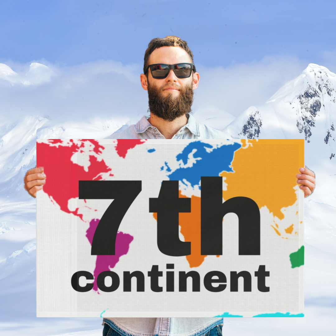 7th Continent Colorful World Map Flag - Mandy Travels The World
